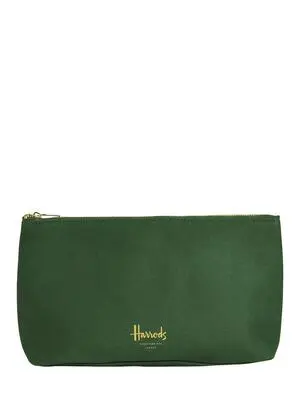 Harrods Logo Cosmetic Bag - Green