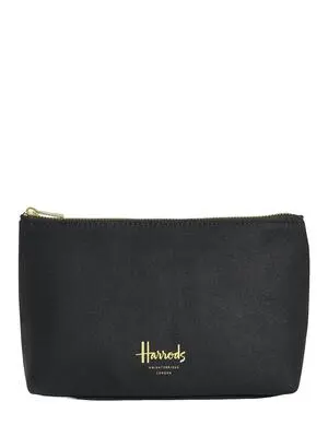 Harrods Oxford Small Cosmetic Bag - Black