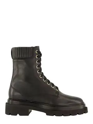 Santoni Lace-up Boots - Black