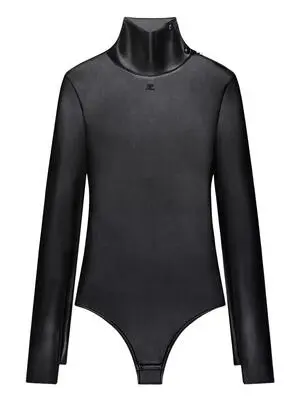 COURREGES Mock-neck Bodysuit - Black
