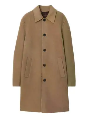 Burberry Wool Single-breasted Coat - Brown