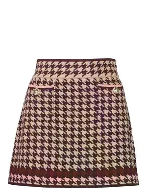 Cara Cara Lynne Houndstooth Pocket Skirt - Neutrals