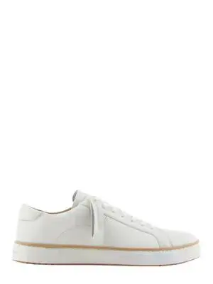 Emporio Armani Leather Lace-up Sneakers - White