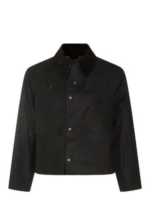 Barbour Corduroy-collar Button Jacket - Black