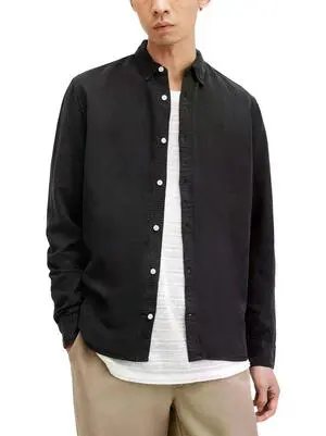 ALLSAINTS Laguna Button-down Long-sleeve Shirt - Black