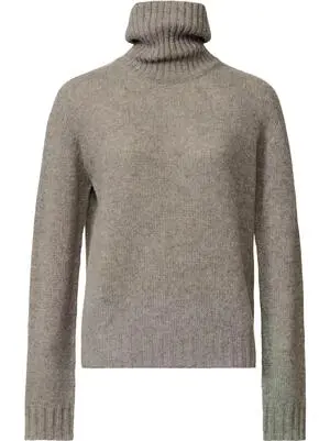 Fabiana Filippi Turtleneck Ribbed-knit Sweater - Grey