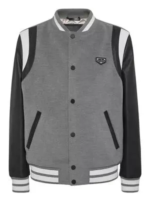 Philipp Plein Panelled Bomber Jacket - Grey