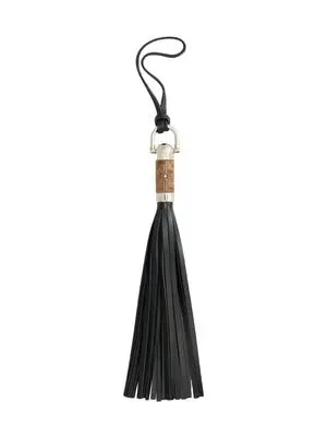 Ralph Lauren Leather-tassel Bag Charm - Black