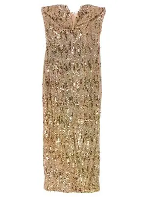 ANIYE BY Sequin Embellished Midi Dress - Gold