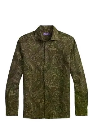 Ralph Lauren Purple Label Paisley-print Long-sleeved Shirt - Green