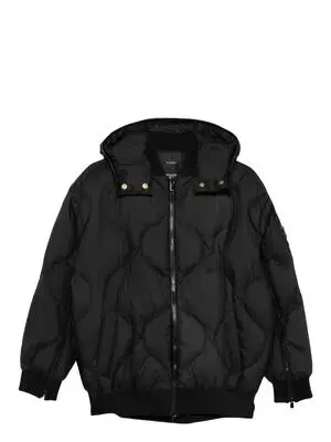 Pinko Quilted Hooded Jacket - Black