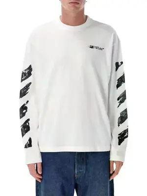Off-White Arrow-print Long-sleeve T-shirt - White