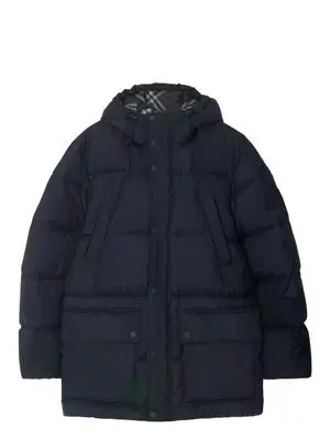 Burberry Hooded Puffer Jacket - Blue