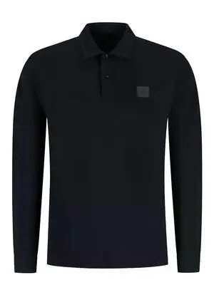 Stone Island Long-sleeve Logo Polo Shirt - Blue