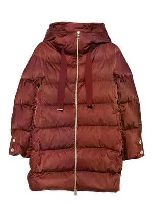 Herno Hooded Quilted Coat - Red