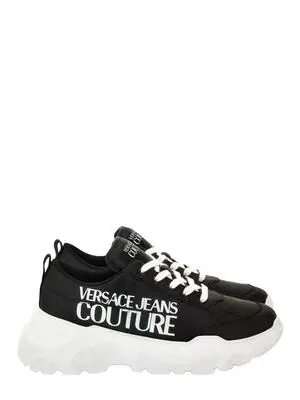 Versace Logo-print Chunky Trainers - Black
