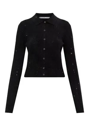 Alexander Wang Crystal-embellished Cardigan - Black