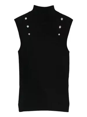 Liu Jo High-neck Embellished Top - Black