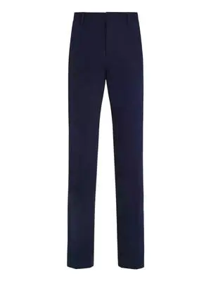 Zegna Flat-front Trousers - Blue