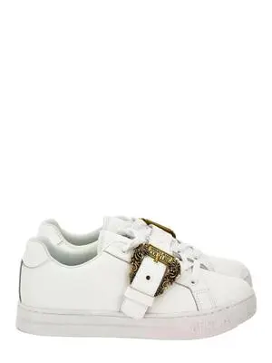 Versace Buckle-detail Low-top Sneakers - White