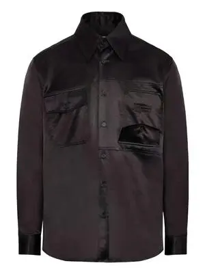 MAISON MARGIELA Satin Button-up Shirt - Black
