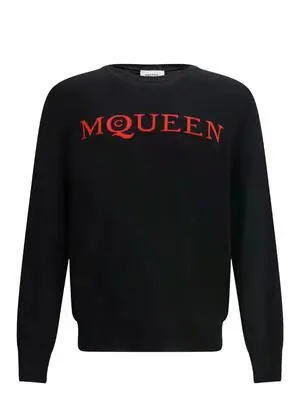 Alexander McQueen Logo-detail Crew-neck Sweater - Black