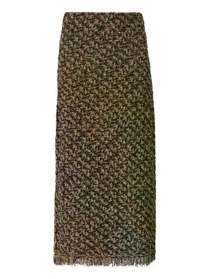 Fabiana Filippi Tweed Maxi Skirt - Brown