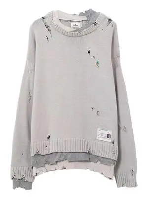 Mihara Yasuhiro Layered Distressed Sweater - Grey