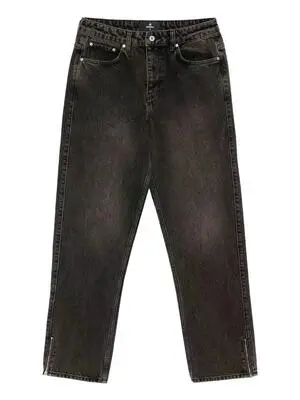 REPRESENT Zip-detail Straight Leg Jeans - Black