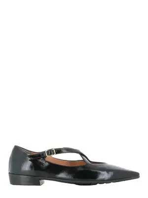 TASSINARI Buckle-fastening Pointed-toe Flat Pumps - Black