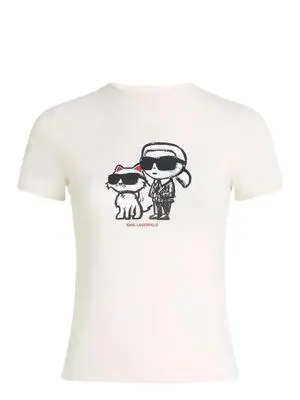 Karl Lagerfeld Ikon Sketch T-shirt - White