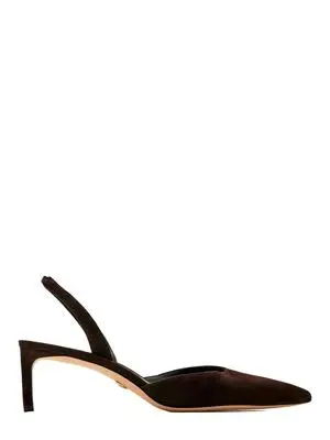 Veronica Beard 50mm Caroline Slingback Suede Pumps - Brown