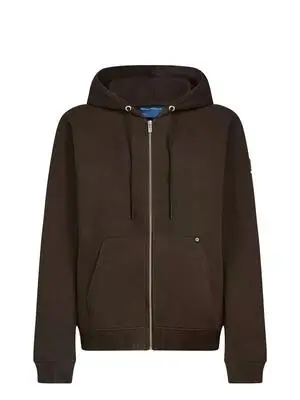 Karl Lagerfeld Patch Zip-up Hoodie - Brown