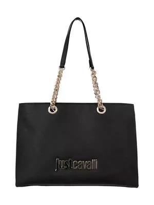 Just Cavalli Chain Logo Tote Bag - Black