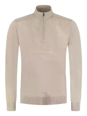 Paul & Shark Half-zip Ribbed Sweater - Neutrals