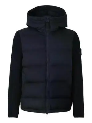 Stone Island Quilted Hooded Jacket - Blue