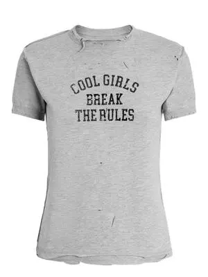 Dolce & Gabbana Distressed Slogan-print T-shirt - Grey