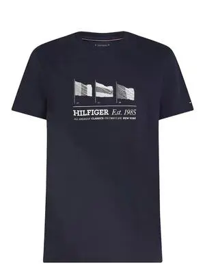 Tommy Hilfiger Flag-print T-shirt - Blue