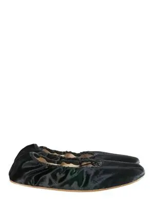 THE ROW Velvet Ballet Flats - Black