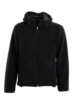 Herno Fleece Hooded Jacket - Black