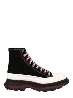 Alexander McQueen Tread Slick Lace-up Boots - Black/blossom Pink