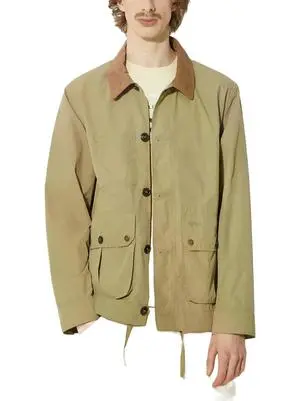 Barbour Corduroy-collar Button Jacket - Green