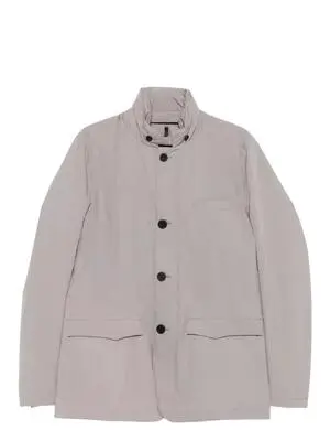 Herno Buttoned High-neck Jacket - Grey