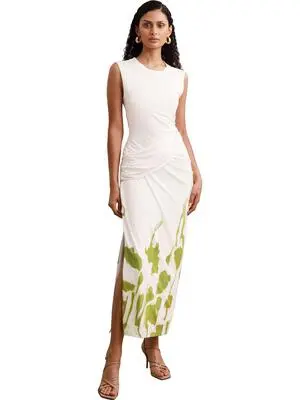 Acler Floral-print Jersey Midi Dress - Ivory Print