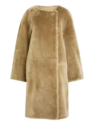 TOTÊME Shearling Coat - Beige