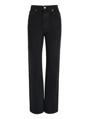 Khaite Danielle Straight-Leg Jeans Black