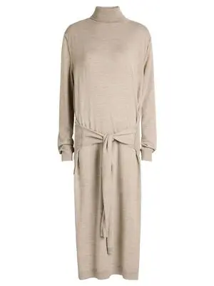 LEMAIRE Knit Jumper-effect Midi Dress - Taupe