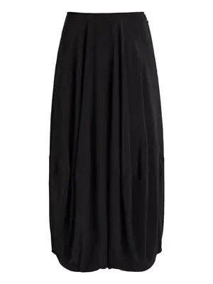 LEMAIRE Balloon Silk-crepe Midi Skirt - Black