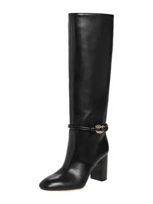 LOEFFLER RANDALL Goldy Tall Boots With Hardware - Black/gold