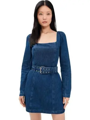 Amanda Uprichard Thalia Denim Mini Dress - True Blue Wash